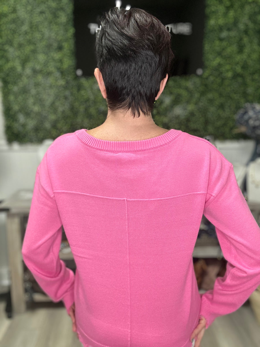 Boat Neck Distressed Heart Sweater FINAL SALE – THEKLOSETKOUTURE.COM