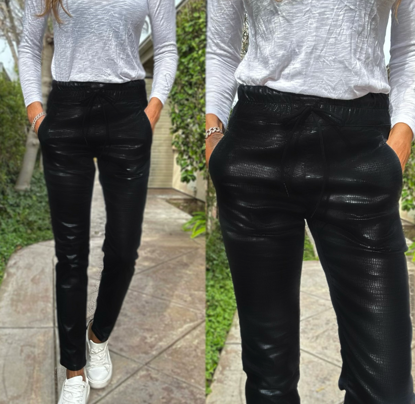 Shely Black Snake Pants – THEKLOSETKOUTURE.COM