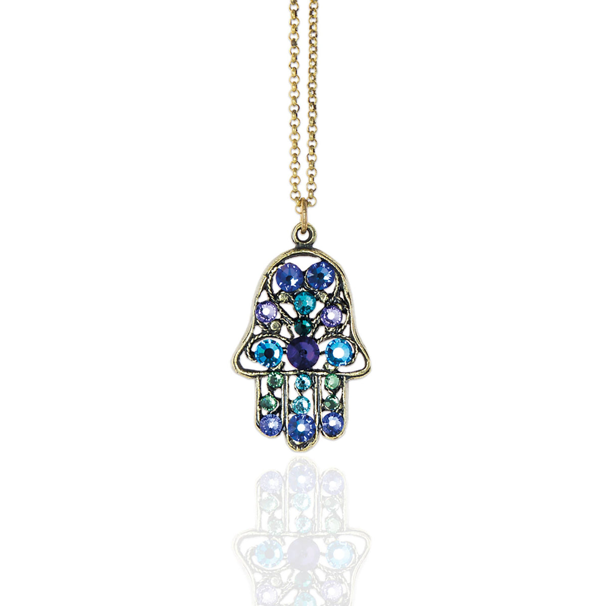 Inanna Crystal Hamsa Necklace – THEKLOSETKOUTURE.COM
